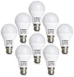 Buy 3A BRIGHT B22 9 Watt Silver White Round LED Bulb Combo Pack of 8 ...