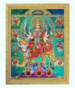 Buy BM TRADERS Nav Durga Saraswati Lakshmi Kali Golden Zari Art Work ...