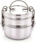 Buy STREESHINE Stainless Steel 2 Containers Lunch Box 1120ml (Pack of 1) Online at Best Prices ...