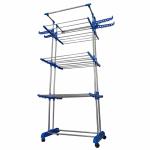 Buy SUNDEX Cloth Drying Stand Double Pole Heavy Duty Jumbo Blue Colour ...