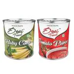 Buy Desi Treat Baby Corn 800g + Desi Treat Tomato Puree 825g Combo Online at Best Prices in ...