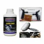 Buy Indopower Ff917-LEATHER SHINER 250ml+ Tubelass smart Panchar Kit ...