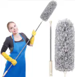 Buy QINPIN Microfiber Home Cleaning Feather Duster - Long Extendable ...