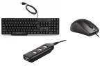 Buy Zebronics K20 Wired Keyboard+ Alex Optical Mouse+ 90HB USB HUB ...