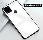 Buy Zybux Realme C15 White Glass and Silicon Mobile Back Cover Online ...