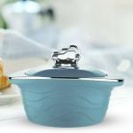 Buy Trueware Zinna Serving Casserole Set 1500 ml,Blue Stainless Steel ...