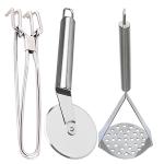 Buy DreamBasket Stainless Steel Pakkad & Pizza Cutter & Potato Masher ...