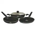 Buy Prestlee Nonstick 4 PC Cookware Set - Flat Tawa 250+ Fry Pan 240 ...