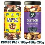 Buy SRC CREATIONS Healthy Trail Mix 100g + Daily Dose Nuts & Berries 100g Trail Mix Combo 200 gm ...