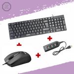 Buy Zebion K200 Keyboard + Z70 Plus Mouse + Pronto 101 Combo Set (Black ...