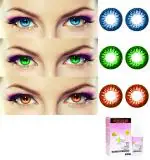 Buy EYCOG Multicolor PolyHema Contact Lenses (Pack Of 3) Online at Best ...