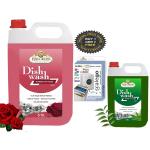 Buy Kyara Dreams Dish Cleaning Gel 6Ltr With Washing Machine Powder 100G(5L Pink+1L Green+ ...