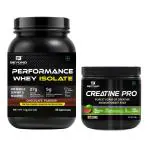 Buy Beyond Fitness Performance Whey Isolate protein 2.2lbs with 27g Protein & Creatine Pro 156gm ...