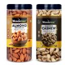Buy Wondernut Almonds Black Pepper Cashews Combo 500gm (250gm Pack of 2 ...