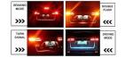 Buy Kozdiko LED Ice Blue & Red DRL Brake with Side Turn Signal ...