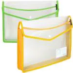 Buy Shuban Transparent Poly-Plastic A4 Documents File Storage Bag with ...