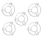 Buy Finality Silver Stainless Steel Table Ring (Pack Of 5) Online at ...