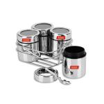 Buy Sumeet 4in1 Stainless Steel + See through Lid Masala Stand / Dry ...