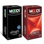 Buy Moods All night,Ultra thin Condoms 12's Pack of 2 Online at Best Prices in India - JioMart.