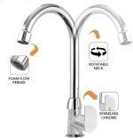 Buy BATHFAX SmartBuy Oreo Stainless Steel Swan Neck Tap with Foam Flow ...