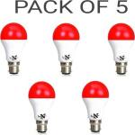 Buy Device of N NEW INDIA LIGHTING 9 W Standard B22 LED Bulb (Red, Pack ...