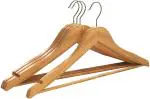 Buy ADA Handicraft Beige Wood Clothes Hangers (Pack Of 4) Online at ...