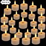 Buy LTETTES Real Wax CR2032 Coin Battery Operated LED Faux Wick LED Tea ...