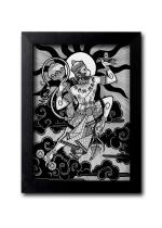 Buy Blue Nexus Religious Shri Hanuman Wall Poster with Wall Frame Room ...