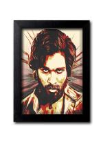 Buy Blue Nexus Movies Pushpa Allu Arjun Wall Poster with Wall Frame ...