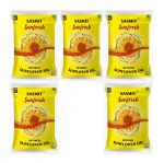 Buy SASMIT Sunfresh Refined Sunflower Oil - 5L (Pack of 5) Online at ...