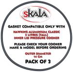 Buy Skala Nitrile Rubber Gasket Compatible with Hawkins Classic 3 ...