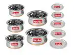 Buy Nirvika Silver Stainless Steel Handi Set Combo of 400, 650, 850 ...