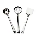 Buy SHINI LIFESTYLE Steel Set of Ladle (Karchhi), Jhara, Spoon(Chamcha ...