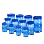 Buy Cutting EDGE Twister Airtight Jar, Set of 12 Pieces, Blue, Diamond ...