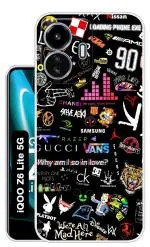 Buy Snazzy Multicolor Silicon Shock Proof Back Cover for IQOO Z6 Lite ...