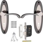 Buy Buckler Iron, Brass, Steel Black, Silver 7 Inch Oval Mortise Handle ...