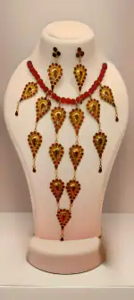 Buy MAYURI'Z COLLECTION_Assamese Traditional Necklace & Earring Set ...