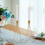 Buy FOVTYGeometric Wire Taper Vintage Design Candle Sticks Stand Iron ...