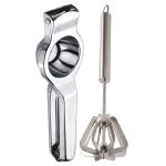 JISUN Stainless Steel Lemon Squeezer & Mathani for Kitchen Tool Set ...