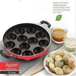 Buy Non-Stick 12 Cavity Appam Patra One Side Handle with Lid,A ppam Pan ...