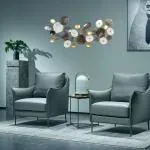 Buy Eternal Interiors Hanging Metal Modern Art Wall Decor Artifact Gold ...