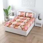 Buy Home Blendz 100% Indian Cotton Bedsheet for Double Bed with 2 Pillow Covers Breathable 200 ...
