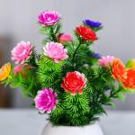 Buy DEV CREATION Multicolor Artificial Flower with White Pot for Home ...