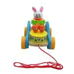 Buy Yamkay Nedteric Media Wooden Pull Along Toy of Cute Rabbit Drumming ...