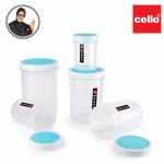 Buy Cello Magna Blue Plastic Container 2200 ml+ 1700 ml+ 1000 ml+ 750 ...