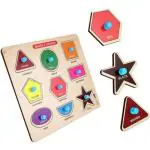 Buy WORLD WIDE WISHES Shapes And Colors Wooden Puzzle Toys For Kids 3 ...