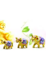 Buy Royalbox Yellow Paper Mache Elephant Decorative Showpiece 6cm 3 ...