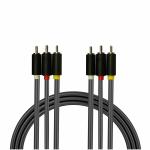 Buy MX RCA Composite Audio, Video, AV Cable 3 RCA Male To 3 RCA Male MX ...