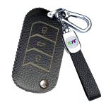Buy JVCV Mahindra XUV 700 and Thar Black Leather Lychee Pattern Key ...