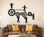 Buy LANSTICK Multicolor Team Work Wording Self Adhesive Wall Sticker ...